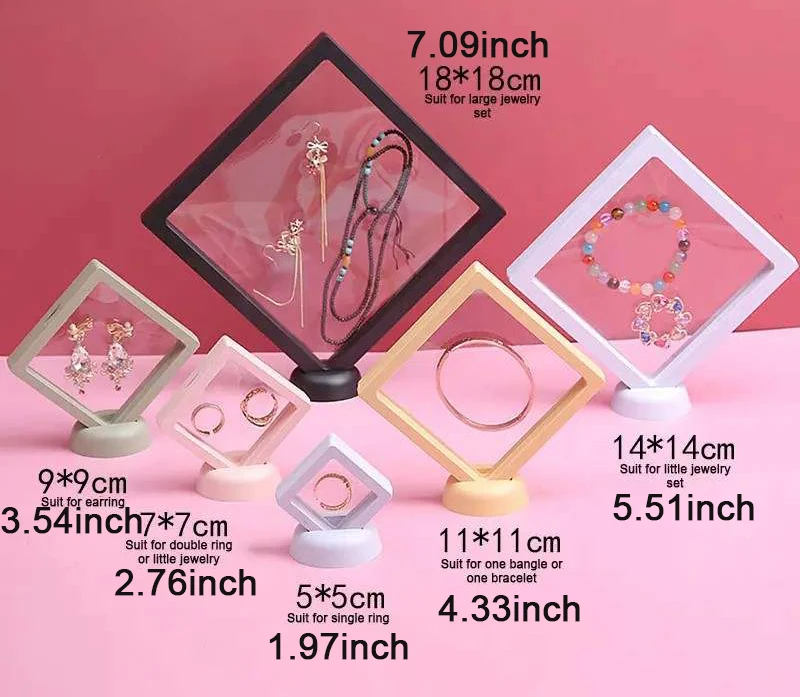 Jewelry Box 3d Floating Frame Jewelry Display Packaging Case Ornament ...