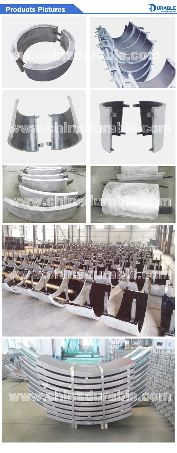 Welded Type And Bolted Type Aluminum Anode Sacrificial Anode For Ship ...
