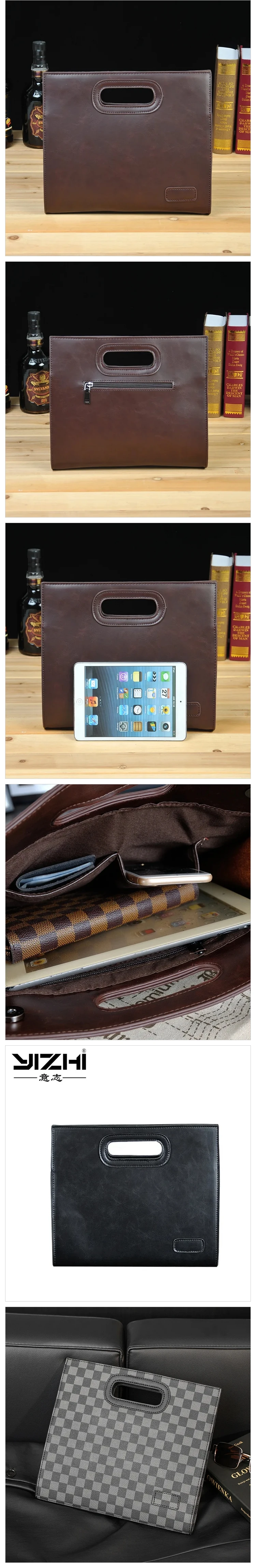 2024 New Style Men's Grab Bag Fashion Hand File Bag Business Document ...