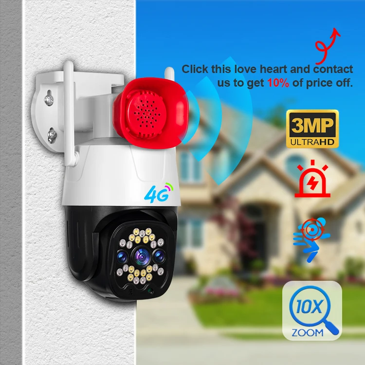 Sim Card Wireless 360 Degree Ip Camera V380pro 10x Security ...