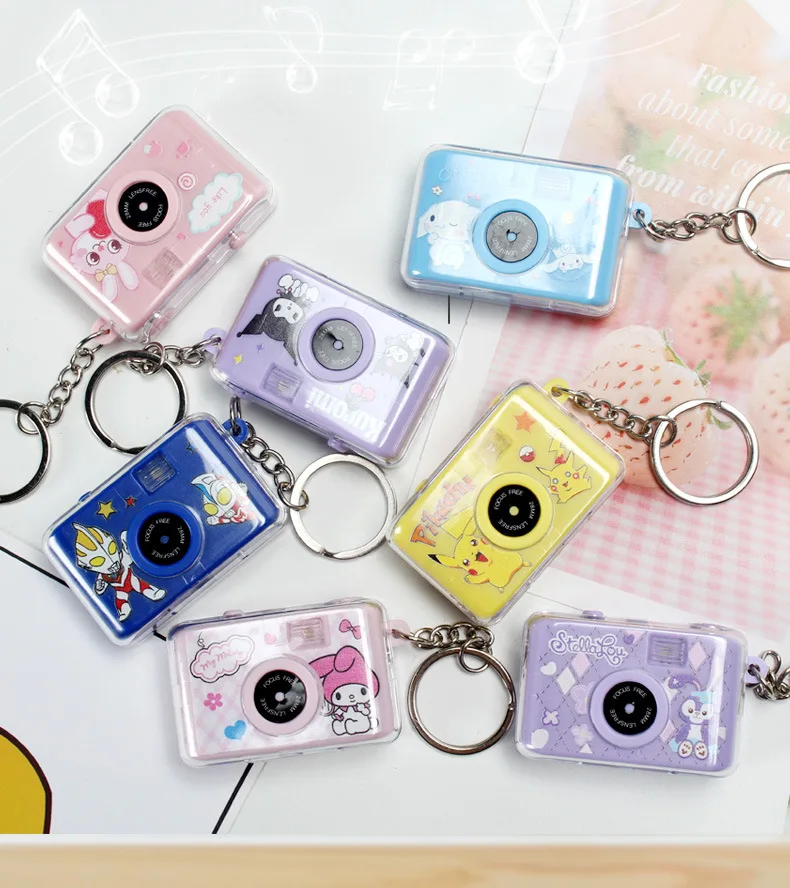 Botu Sanrio Kuromi Toy Glowing Small Camera Kirby Anime Keyring Camera ...