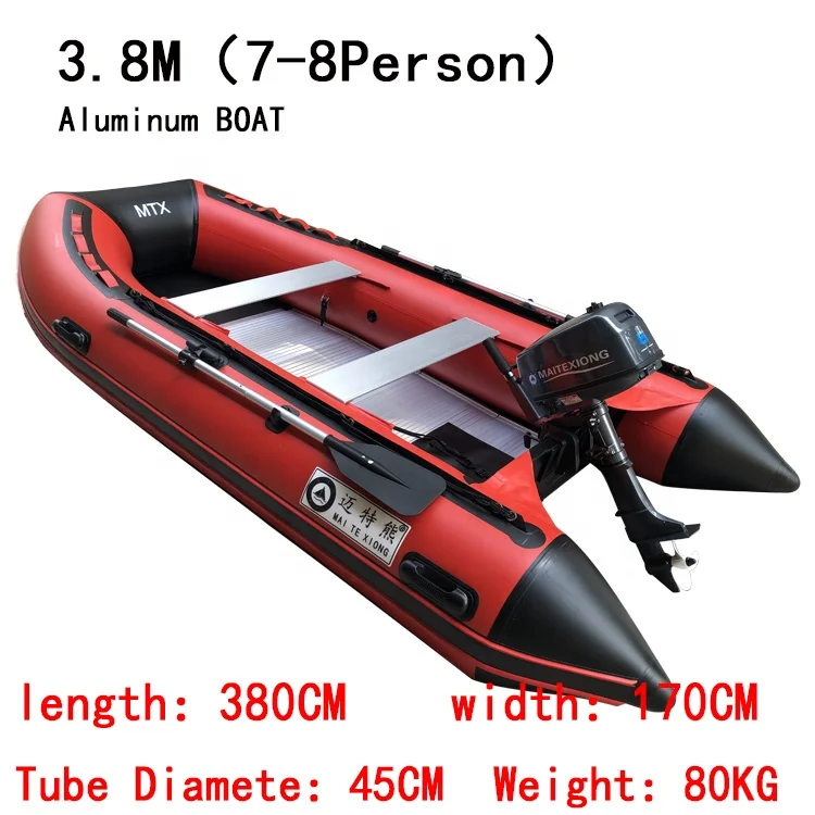 China PVC 3.8m Aluminium Hard Bottom Rigid Inflatable Boat for Fishing ...