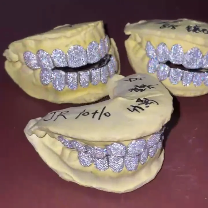 Iced Out Grillz Straight Zigzag Micro Hand Setting Vvs D Color ...