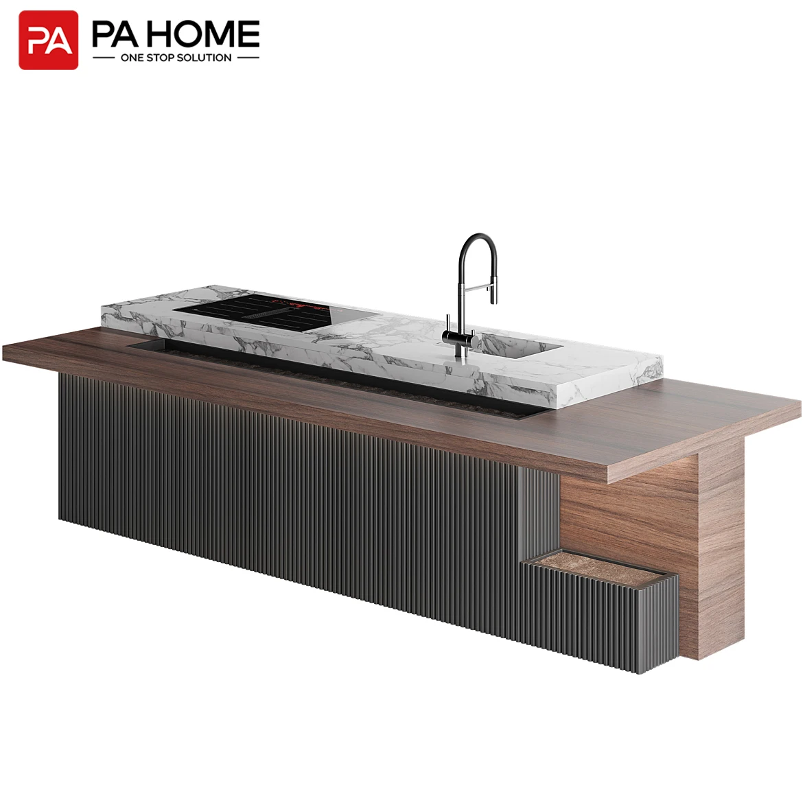 PA prefabricated small counter foldable movable portable marble kitchen ...