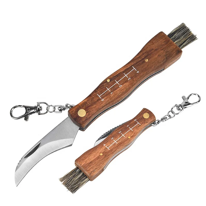 Hot Sale Outdoor Picking Cutting Wooden Handle Folding Knife Mushroom ...