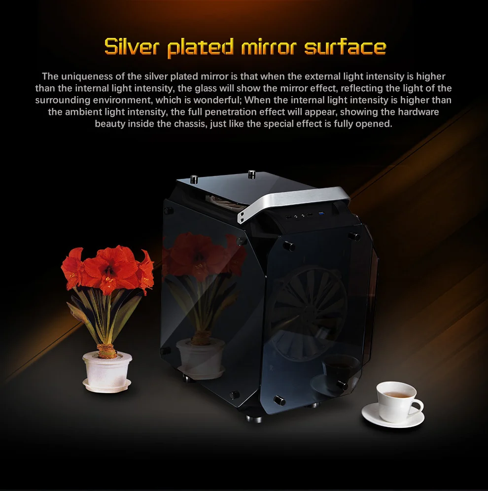 2023 RGB 120mm Fan Desktop ATX Acrylic Case - Gaming & Server