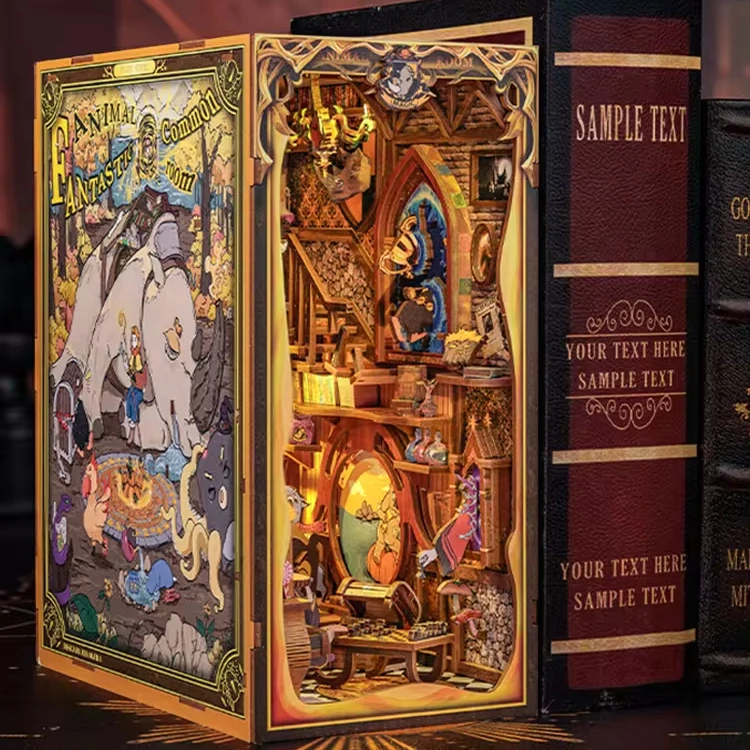 Cutebee New Style Miniature Model Diy Book Nook Fantastic Animal Common ...