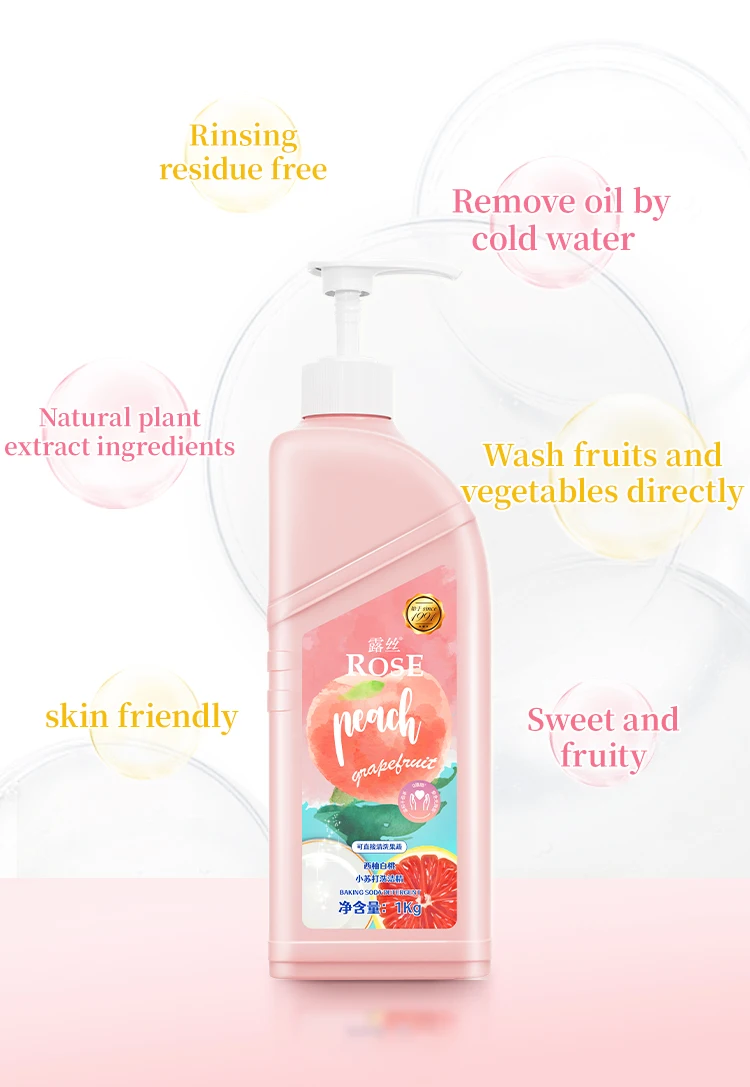 1000ml Kitchen Washable Fruits and Vegetables Dish Washing Soap, Liquid ...