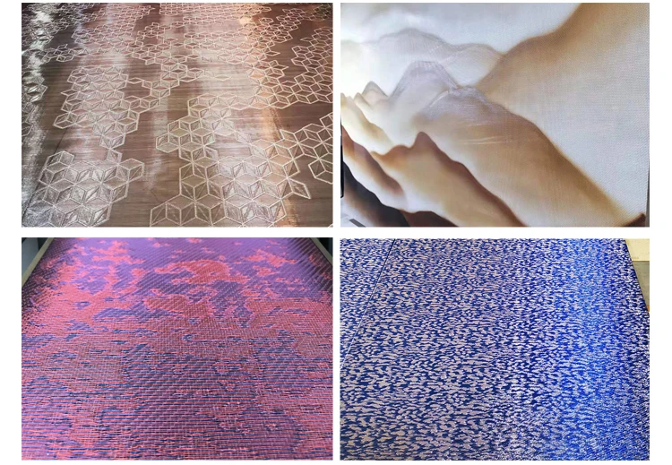 Artistic Flexible Series Metal Textile Laminated Glass For Wine Cellar ...