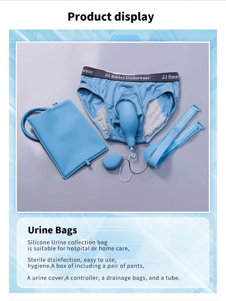 Jj Smart 1000ml Medical Disposable Silicone Urine Collector ...