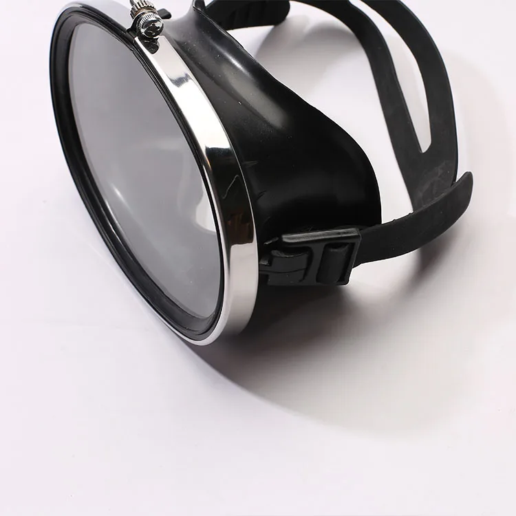 Wide View Full Face Round Diving Mask with Glass Lens One Window Fisher ...