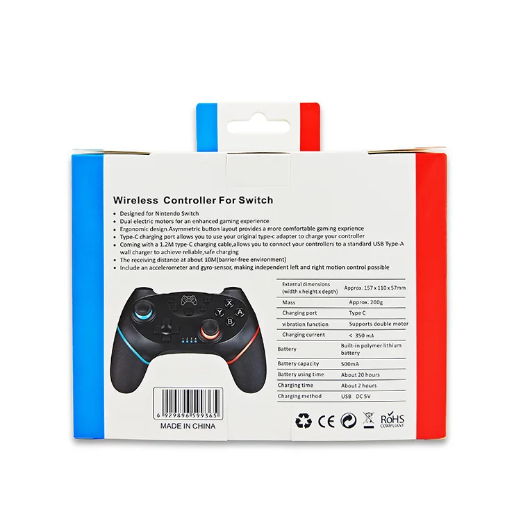 For Nintendo Switch Pro Wireless Gamepad Gaming Joypad Joystick ...