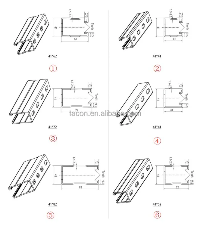 C41 * 41mm 52mm 62mm 72mm 82mm Roll Forming Machine For Ja Solar - Buy ...