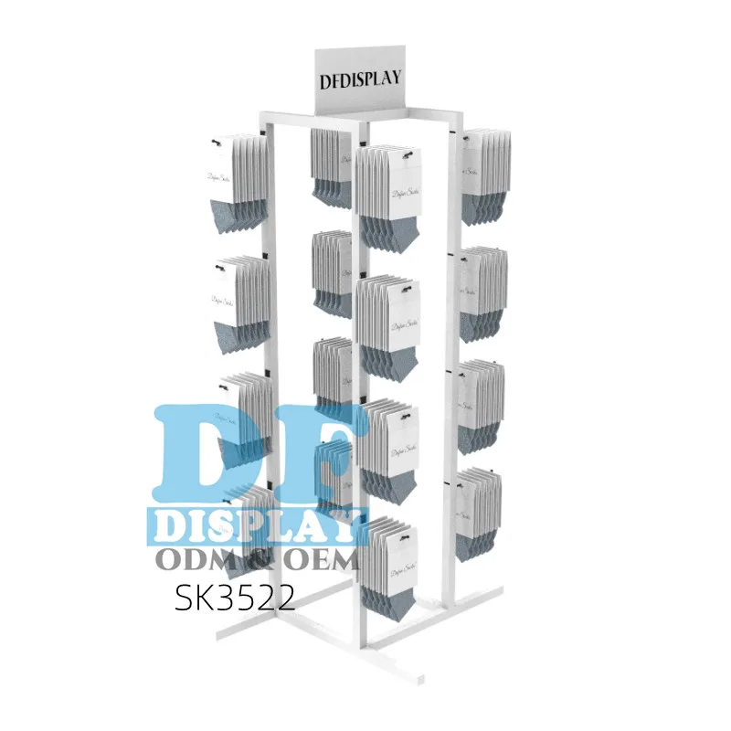 Sk3522 Shop Store Metal Spinner Floor Rack Slipper Sock Display Stand ...
