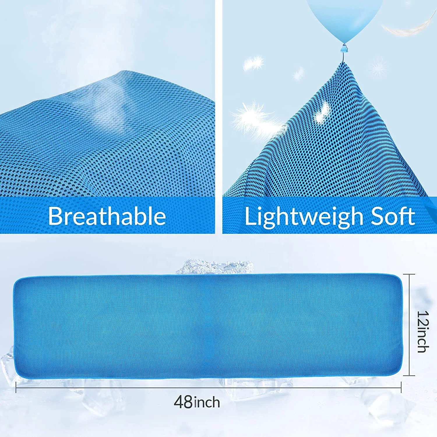Polyester Instant Ice Chill Cool Towel Instant Cooling Sports Custom ...