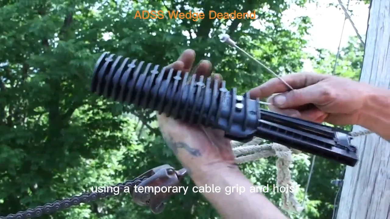 Ftth Adss Round Telecom Cable Anchoring Pole Clamp Wedge Overhead ...