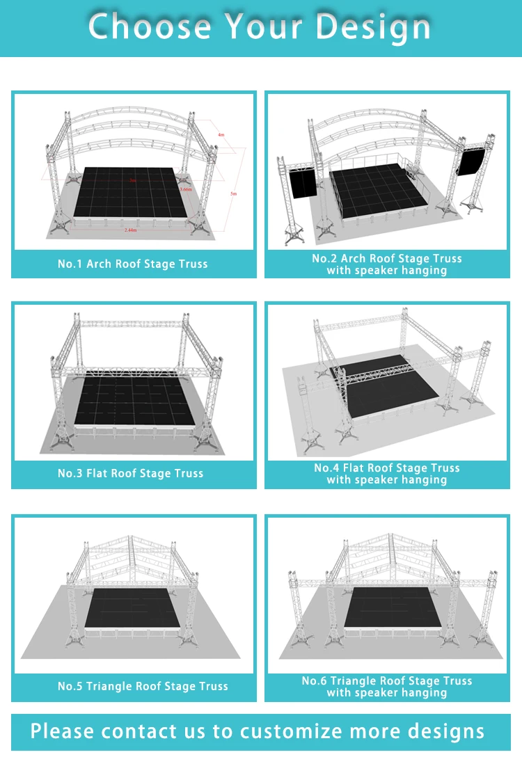 Outdoor Waterproof Concert Mobile Stage Triangle Roof Truss System ...