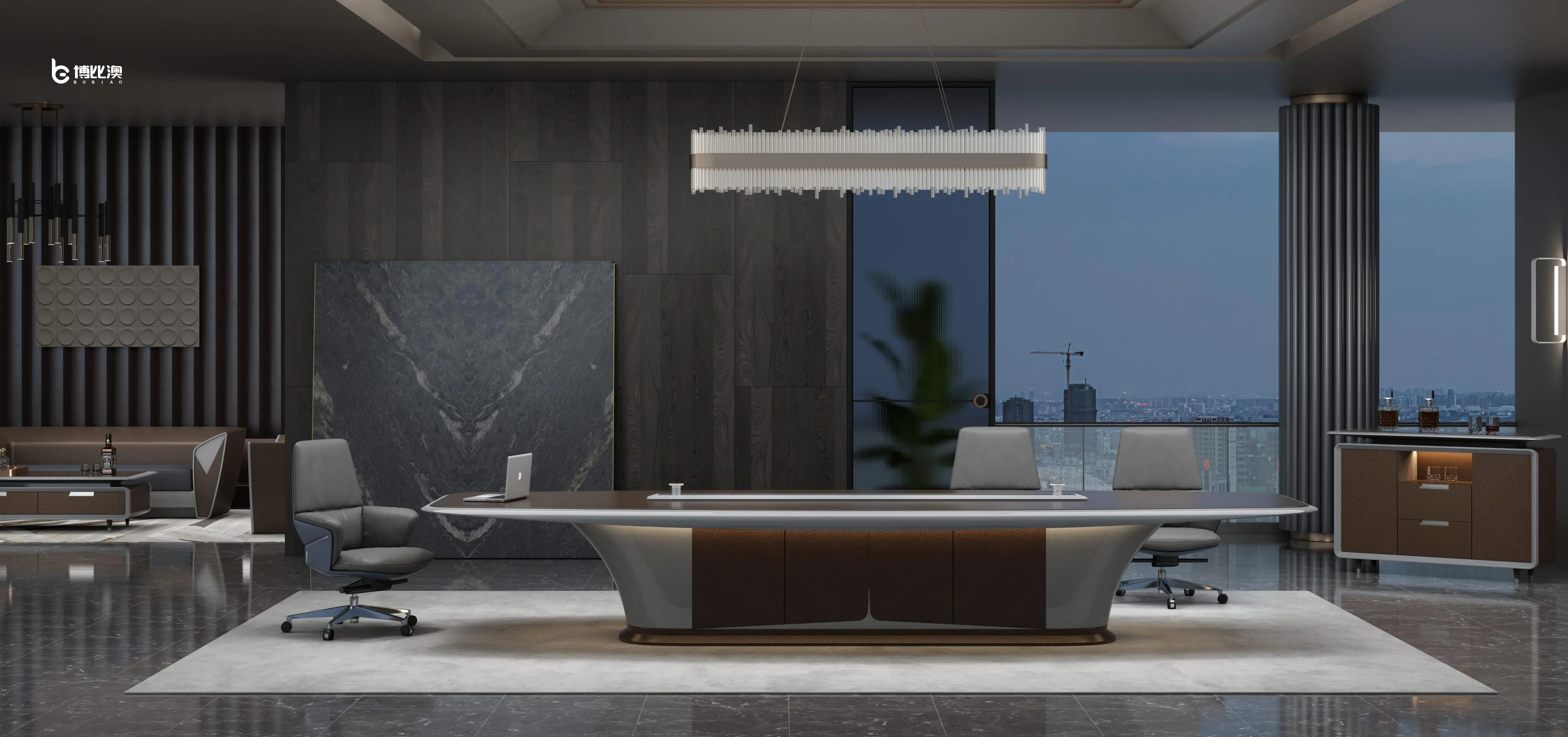 Modern High-end Meeting Room Aircraft Inspired Design on Both Sides of ...