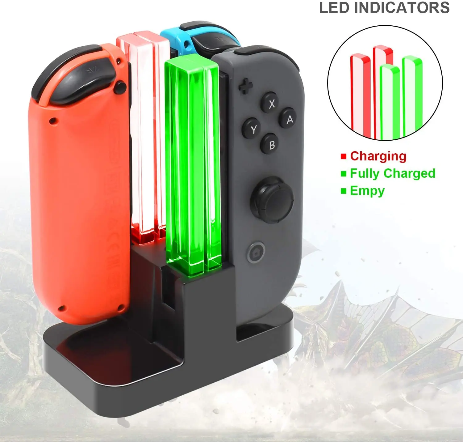 Ns Charger Light Pillar Four Base Seat Charging Gaming Perimeter For ...