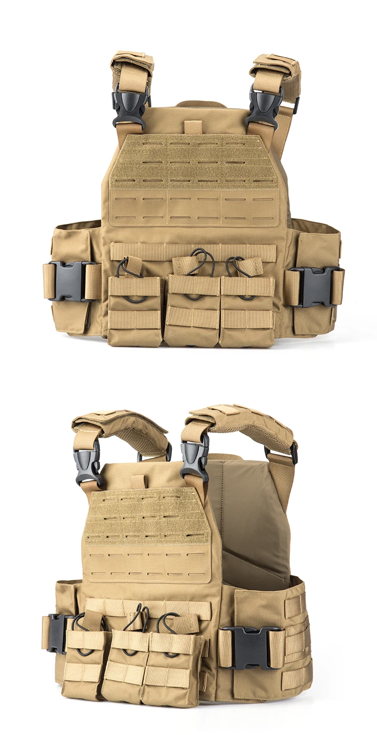 Convenient Tactical Vest Outdoor Adventure Solid Color Removable Multi ...