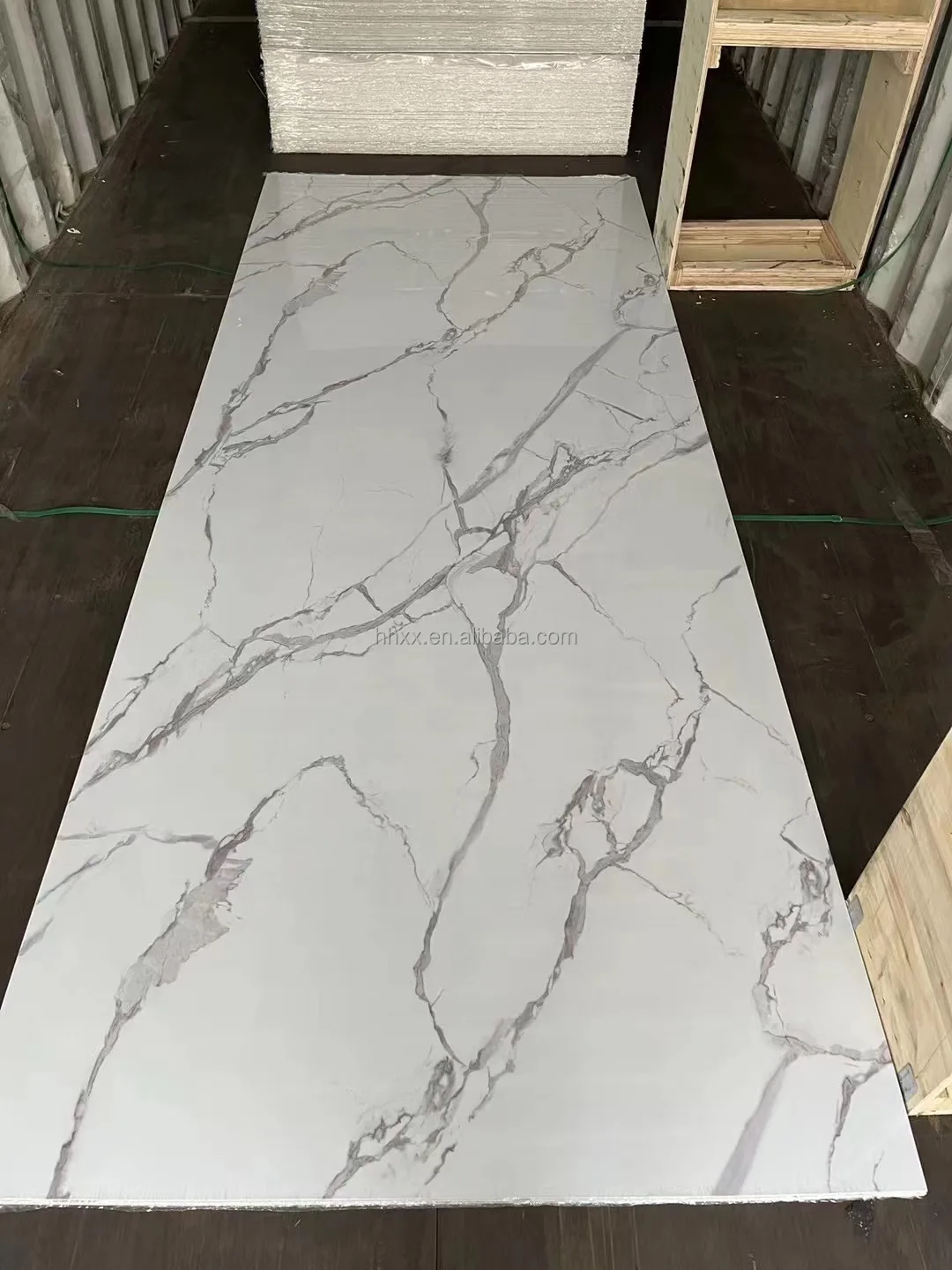 Uv Pvc Wall Panel / Pvc Marble Sheet For Wallsuv Artificial Marble ...