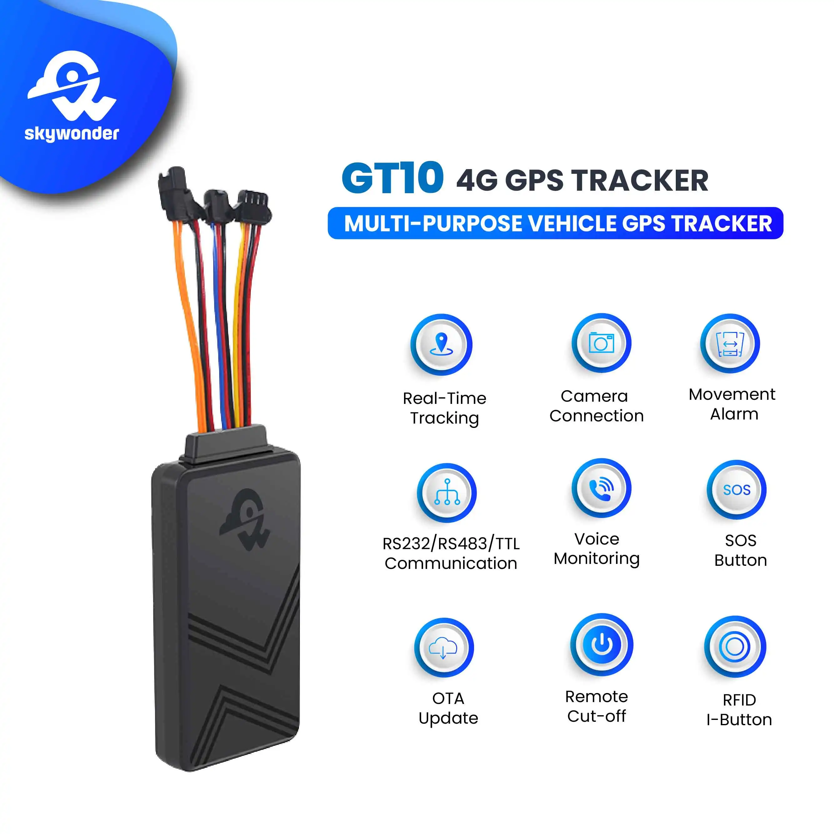 4G LTE Remotely Control Engine Stop GPS GSM GPRS Tracking Device