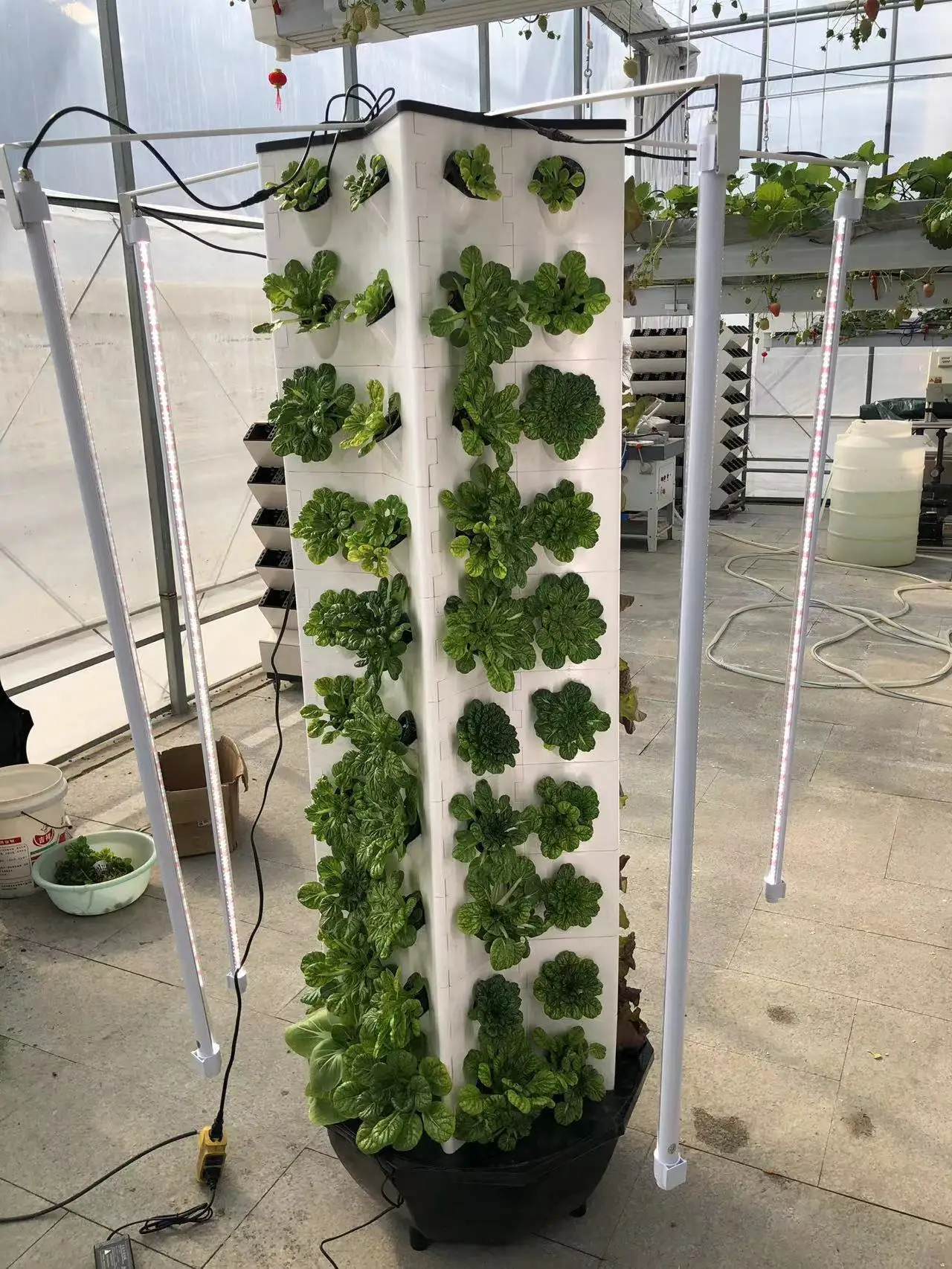 2023 New Agricultural Greenhouse Rotary Aeroponic Tower Garden Vertical ...