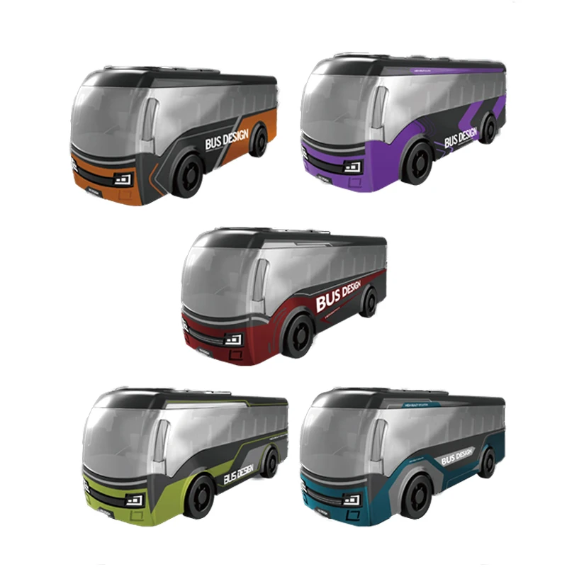 Qs Factory Mini Alloy City Bus Die Cast Model Car Toys Pull Back Metal ...