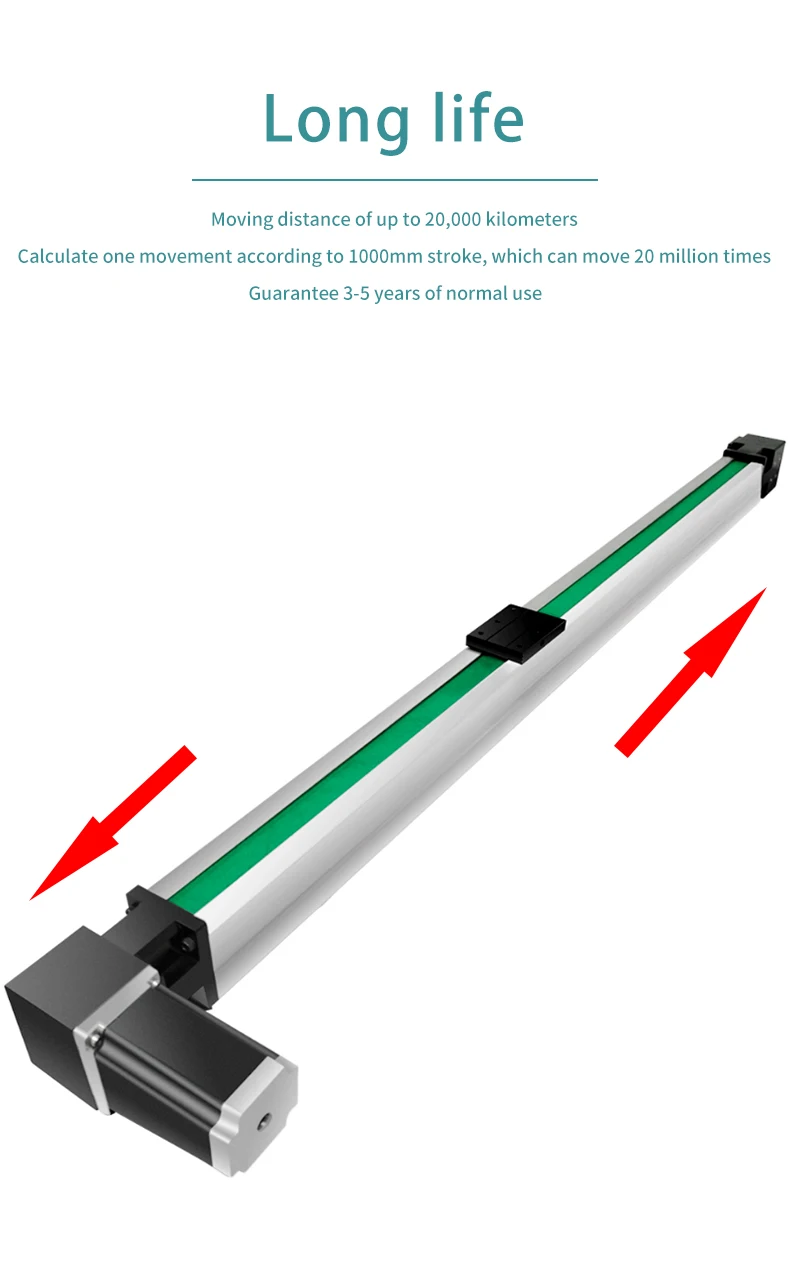 Nema 24 100-3900mm CNC Belt Driven Linear Motion Guide Rail