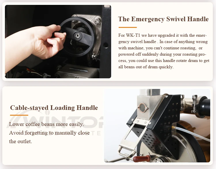 1kg Touch Screen Home Coffee Roaster - Efficient & Eco-friendly