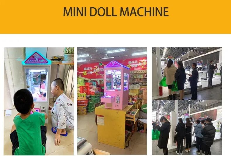 Doll Machine Coin Operated Game Machines Mini Plush Toy Claw Crane Machine