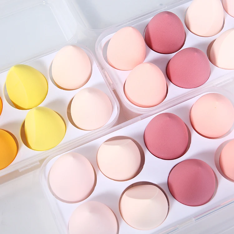 Custom Logo Laser Beauty Sponge 4pcs 8pcs Marshmallow Foundation Puff ...