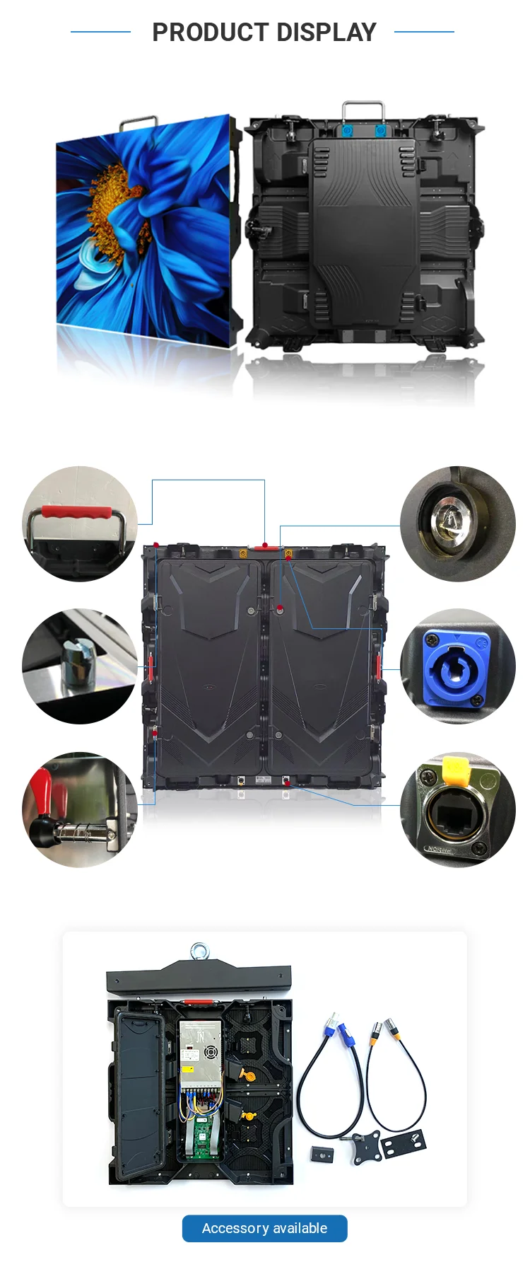 Outdoor Full Color Module LED Display P3 P3.076 P3.91 Stage LED Screen ...