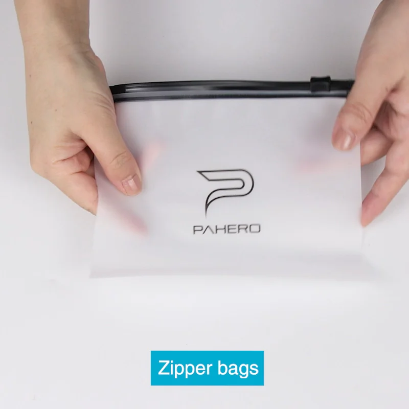 Custom Zipper Pouch Clothing Package Poly Bagwith Zip Frosted Plastic ...