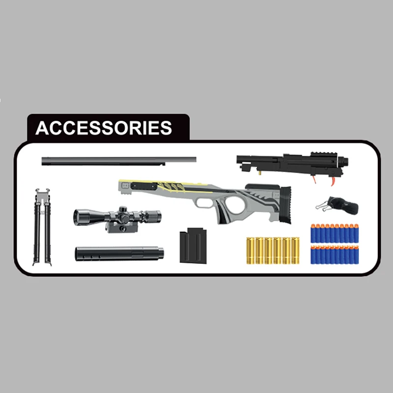 AWM EVA Pull-bolt Shell Throwing Gun Hand -pull Soft Bullet Toy Gun Outdoor Boy Gift| Alibaba.com