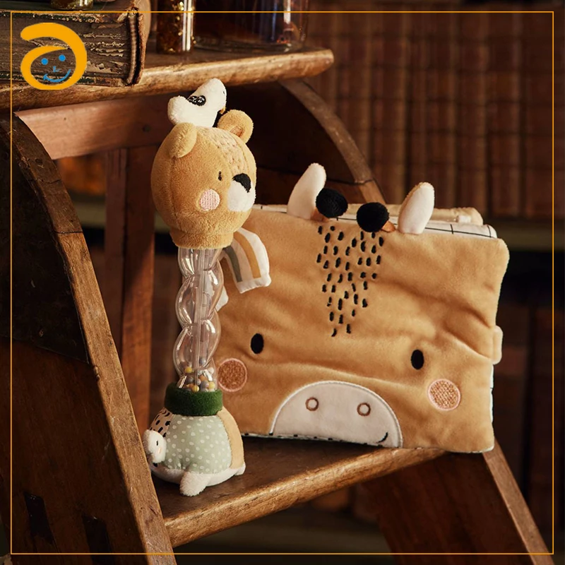 Kids Sensory Touchable Cloth Book Cute Giraffe Baby Book Set Cloth Book ...