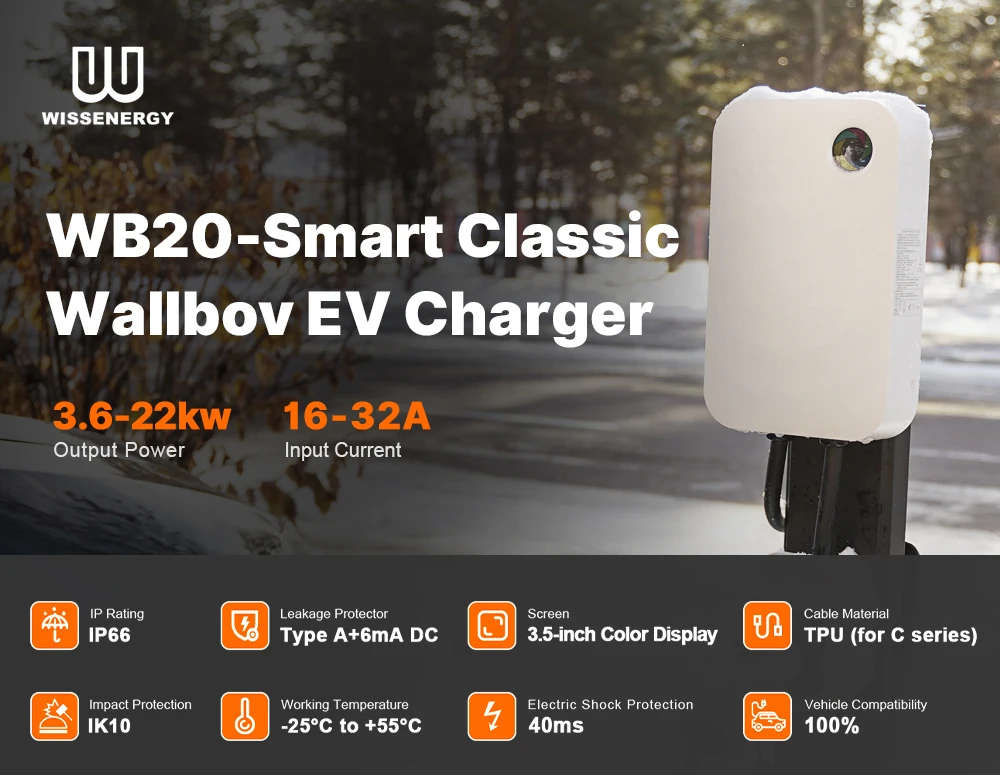 WISSENERGY EV Car Charging Station - 16-32A, Easy Connect