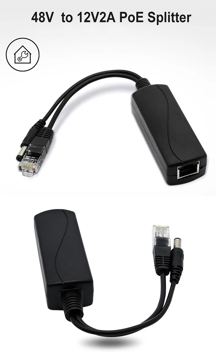 Universal International Standard Poe Splitter 48v To 12v Dc Power ...