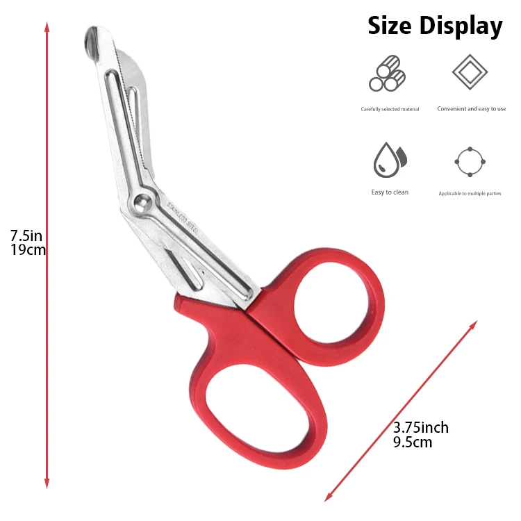 EMT Scissors with Plastic Handle Multi-Purpose Universal Bandages ...