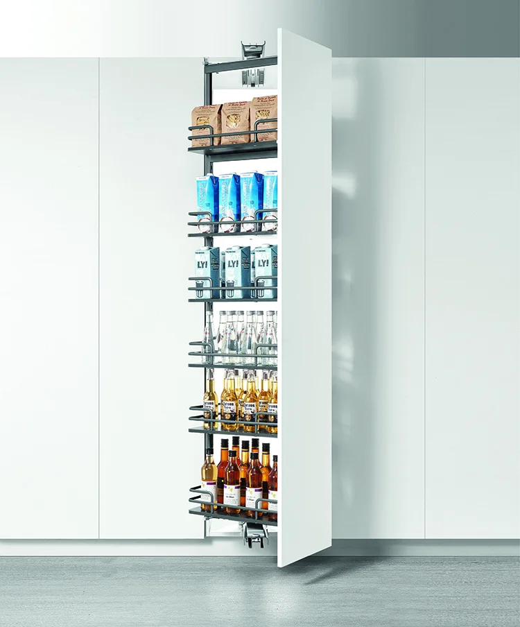Nuomi Soft Close Revolving Pull Out Basket Tall Larder Pantry Unit ...