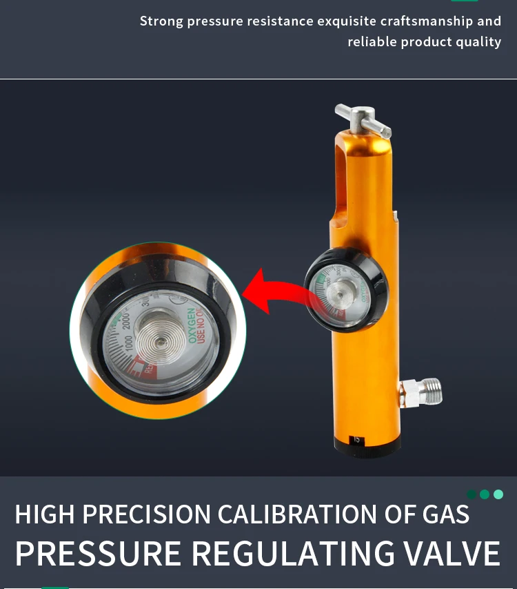 Aluminum Medical Oxygen Pressure Regulator - CGA 870
