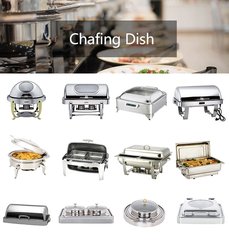 Professional Stainless Steel Hotel Gold Chafing Dish Catering Equipment ...
