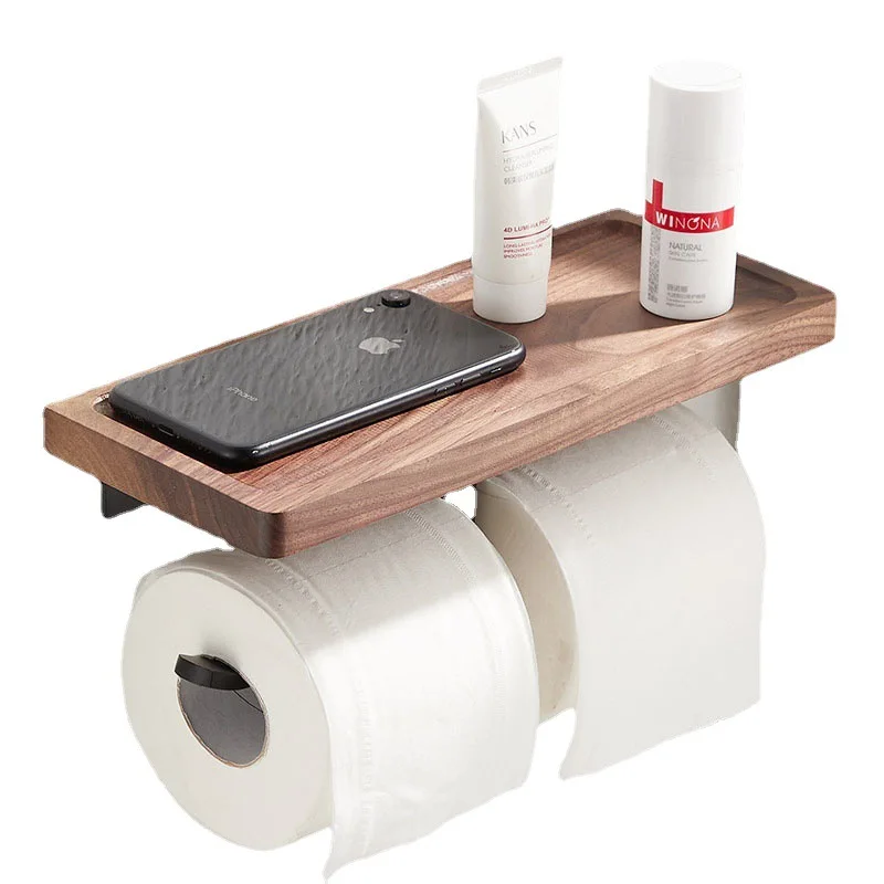 Wooden Wall Mount Paper Holder - Simple & Stylish Design