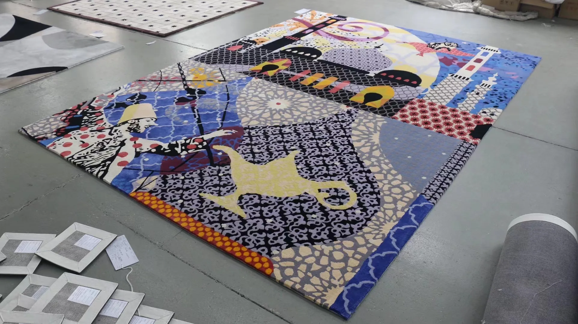 Modern Bedroom Rug Handmade Hand Tufted Carpet Rug Customized Patterned ...