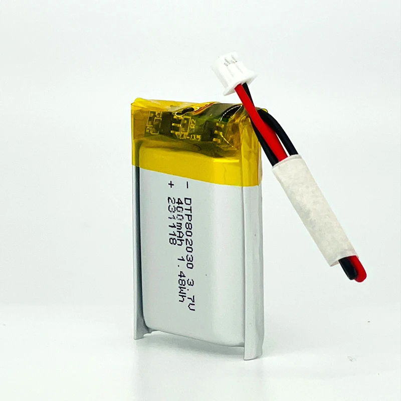 Rechargeable Aaa Nmc Cells 802030 Lipo Battery 1.48wh 3.7v 400mah ...