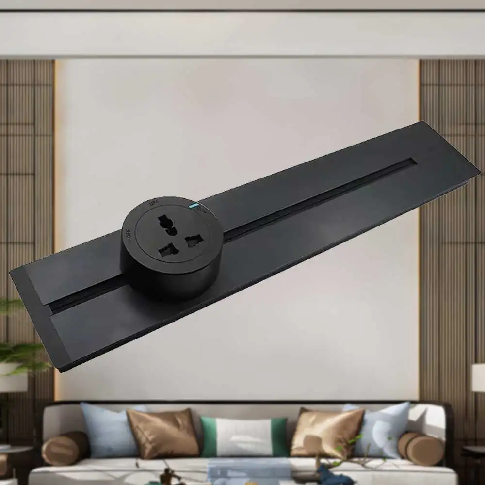 Oswell Wall Track Power Rail Socket Universal Standard Desk Power Track ...