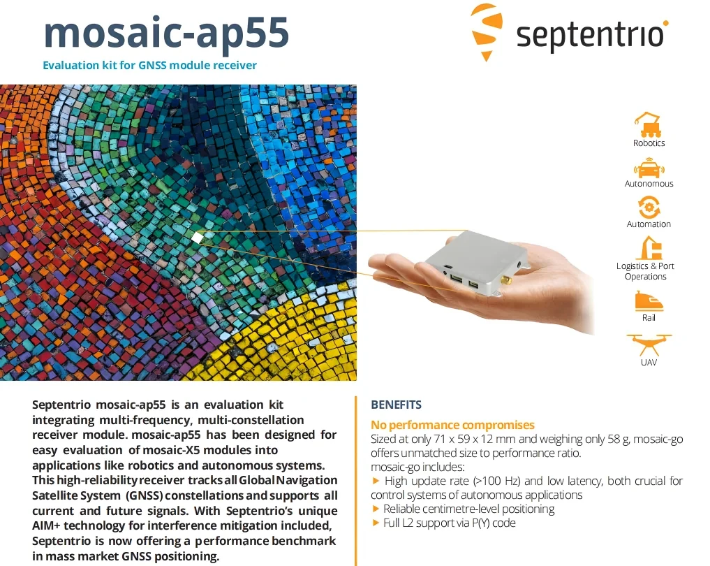 Mosaic-go GNSS Module Receiver Evaluation Kit - High Precision