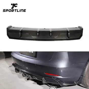 Carbon Fiber Rear Bumper Diffuser For Tesla Model 3 Sedan 4-door 2016 ...