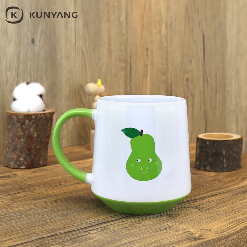 Customized Decal Logo Mugs Two Color Milk Cup Color Block Coffee ...