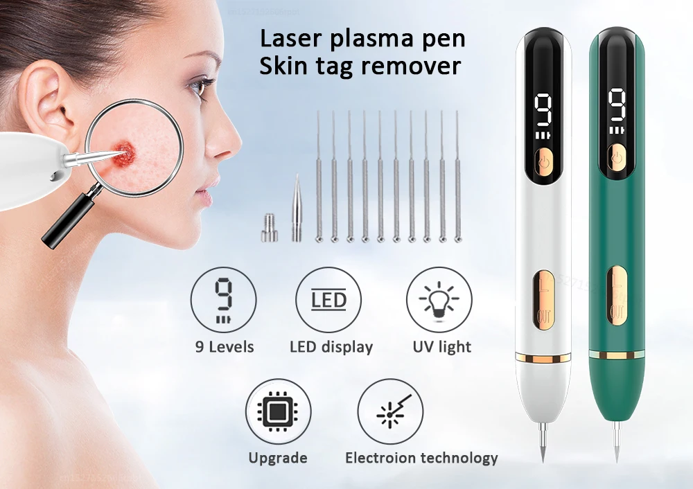 Skin Tag Remover - Blemish Laser Plasma Pen Mole Wart Eliminator